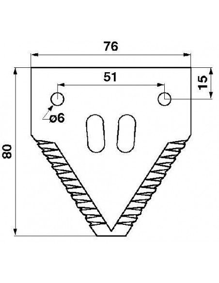 Knife Section 3 mm AZ40032, AZ41727, AZ47493, AZ52672, H207929, Z47493 ...